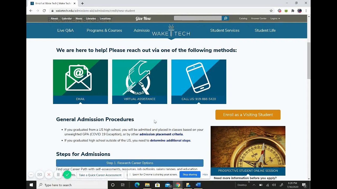 How to apply to Wake Tech. - YouTube