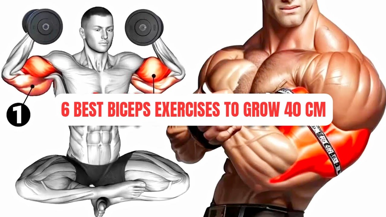 6 BEST Biceps Exercises to Grow Arms Fast | 40cm Goal - YouTube