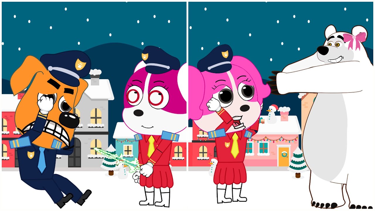 Oh No! The Policewoman Turned into a Ghost by a Bear Witch! Funny Story ...