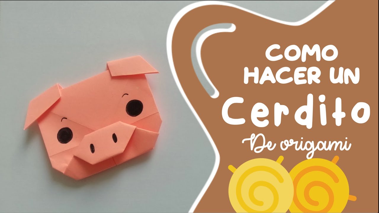 ¿Cómo hacer un cerdito de origami? (fácil) - YouTube