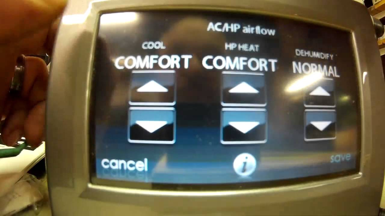 Navigating the carrier Infinity touch part 2 of 3 - YouTube