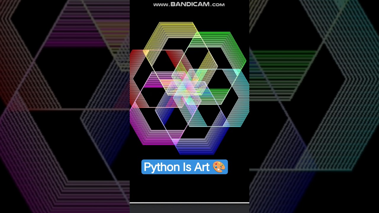 "Python+Turtle=Mesmerizing Patterns 🔥".#codingshorts #amazing #learncoding #viral #programming ...