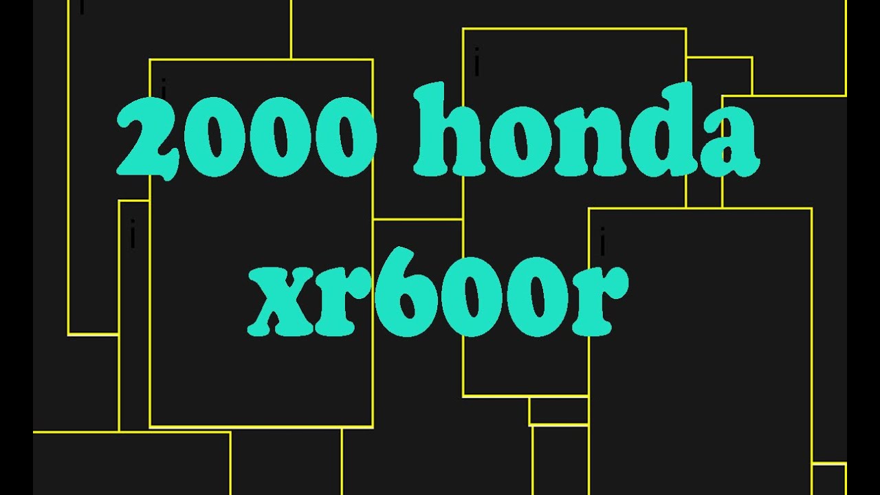 2000 xr600r #3...This is kind of a first look video for you. - YouTube