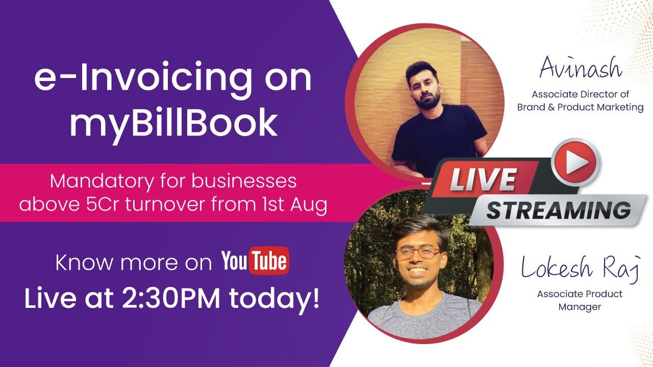 How to make e -invoices on myBillBook software | myBillBook | live ...