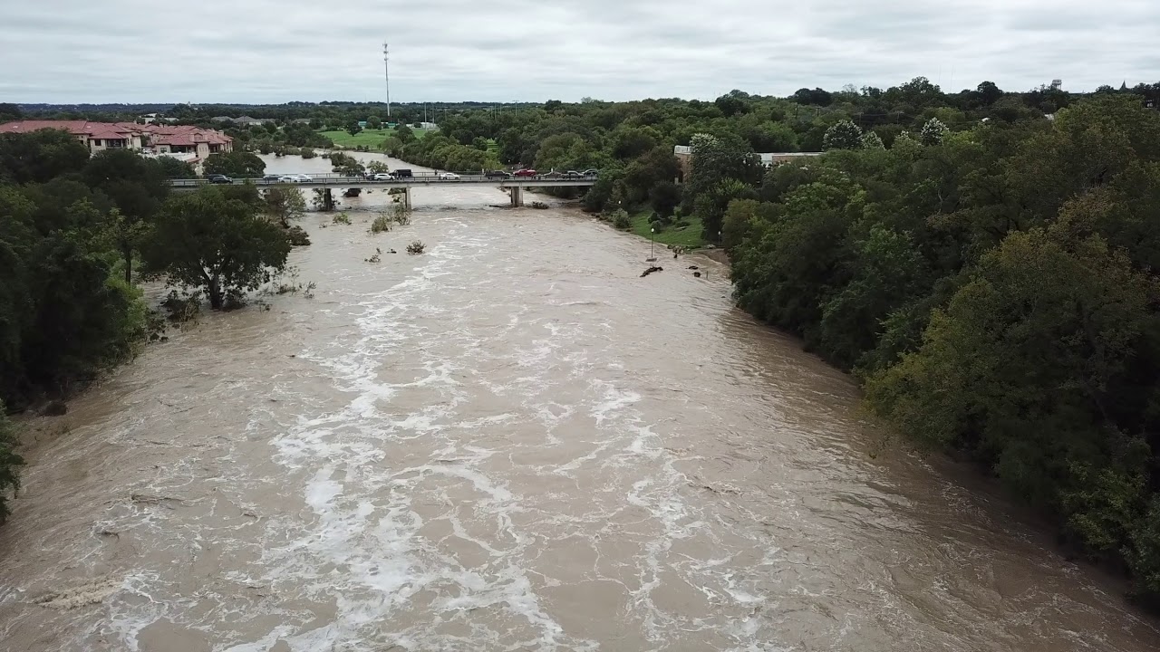 San Gabriel River Flooding Georgetown Texas 09-22-2018 - YouTube