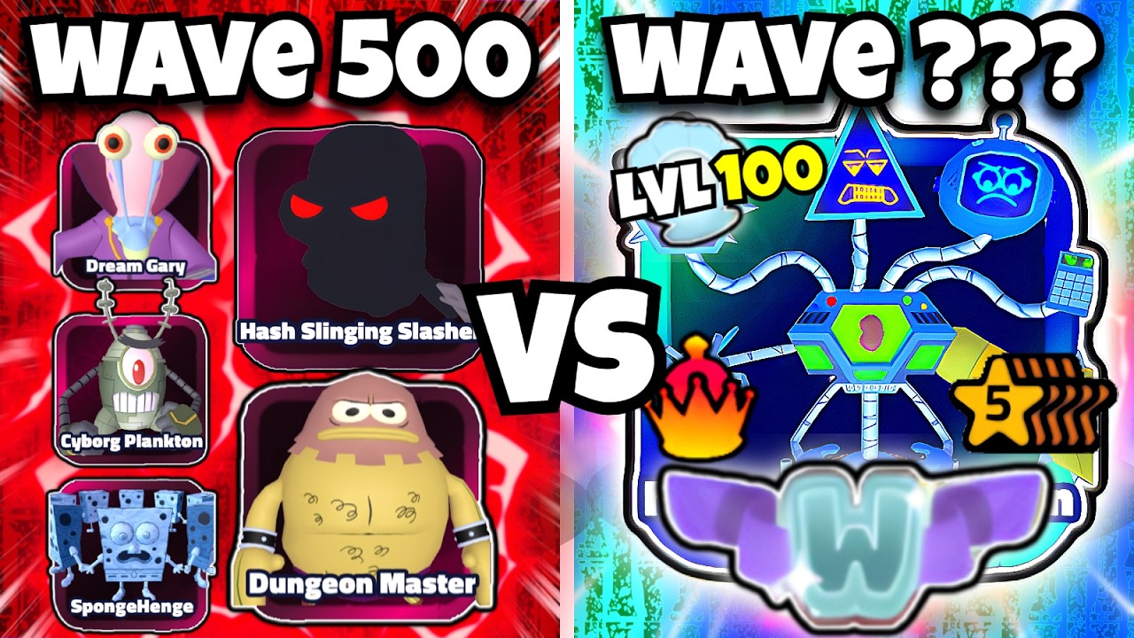 MAXED OUT EXOTIC VS FULL TEAM OF SECRETS! (SpongeBob Tower Defense ...