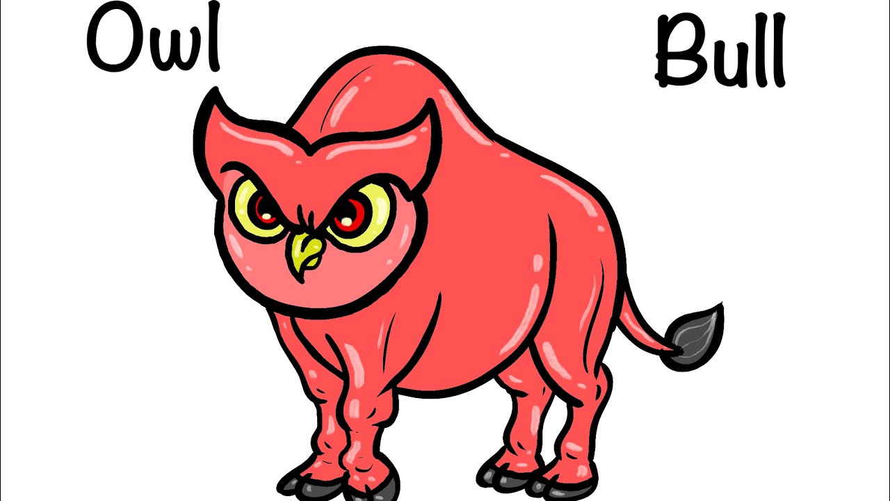 How to Draw A MONSTER From OWL And BULL - YouTube