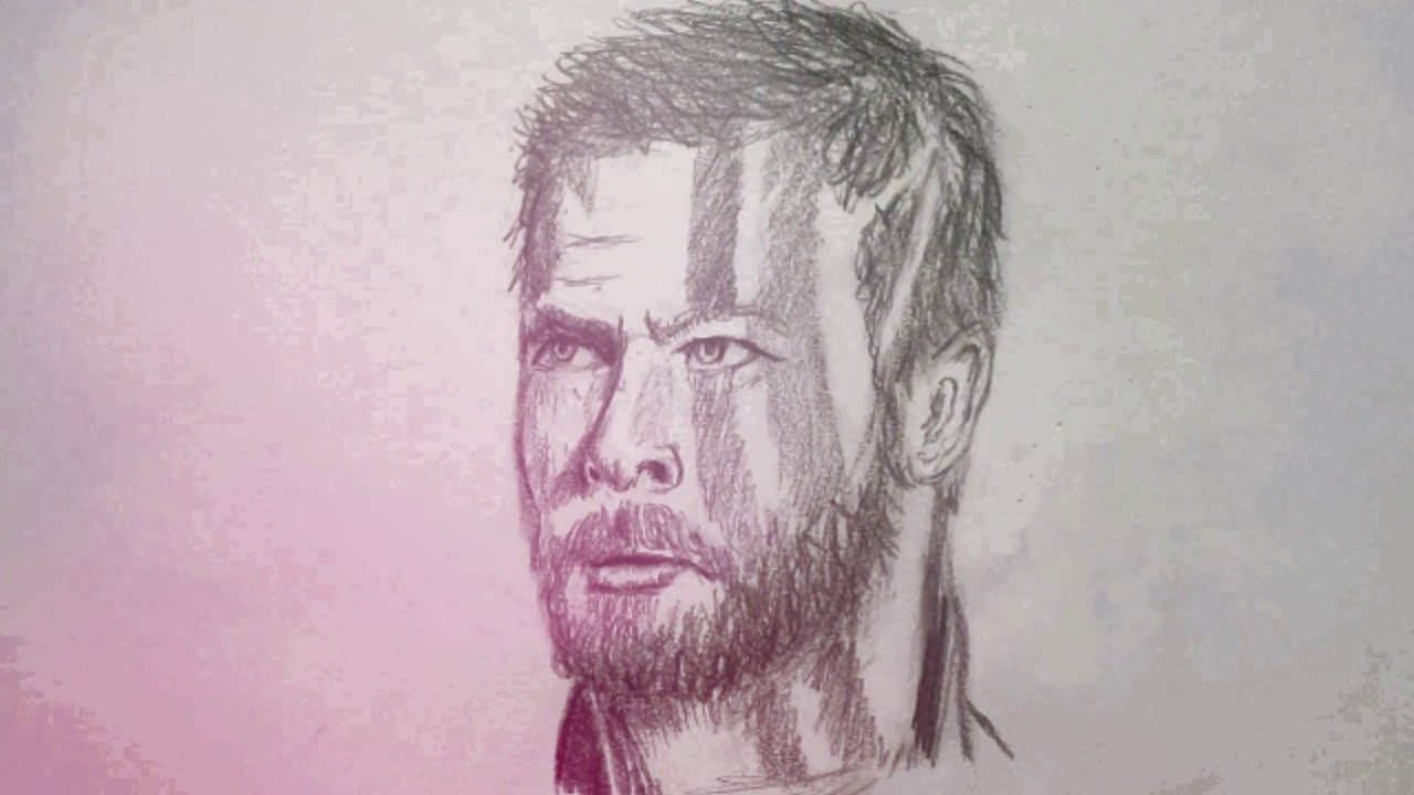 Speed Drawing Thor from Ragnarok - YouTube
