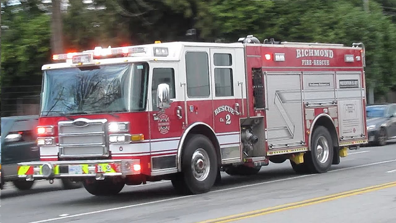 *THEN & NOW* Richmond (BC) Fire Engine & Rescue Responding 列治文消防車緊急出動 ...