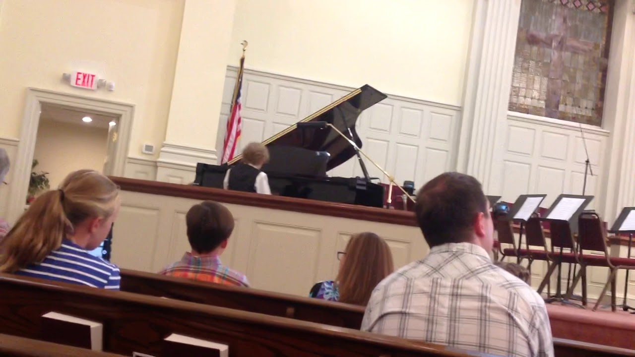 James’ first piano recital with his wonderful first teacher - YouTube