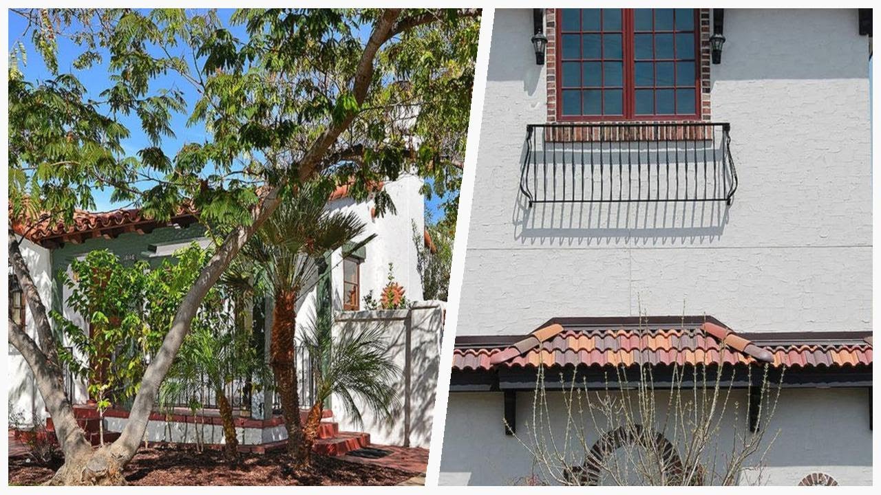 75 Mediterranean Exterior Home With A Clipped Gable Roof Design Ideas ...