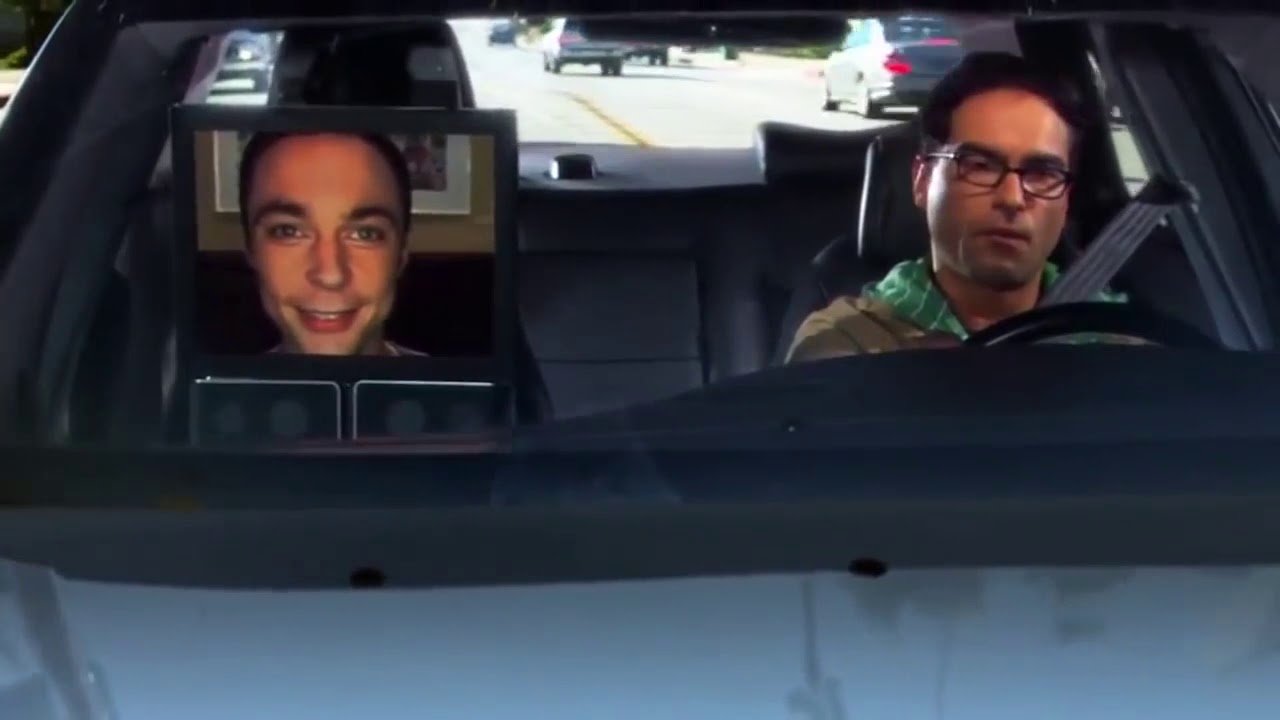 🤖 Sheldon robot en el auto con Leonard (Español Latino) - YouTube