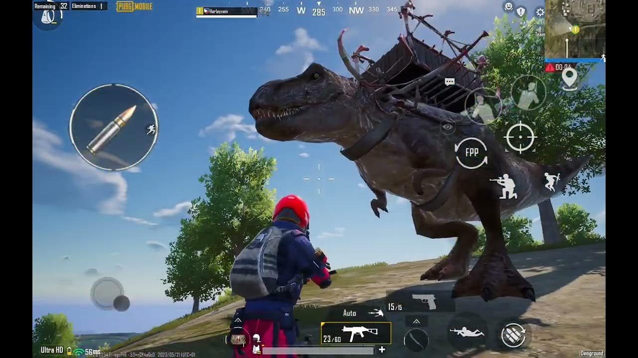 PUBG DINOSAUR UPDATE , TREX close up look - YouTube