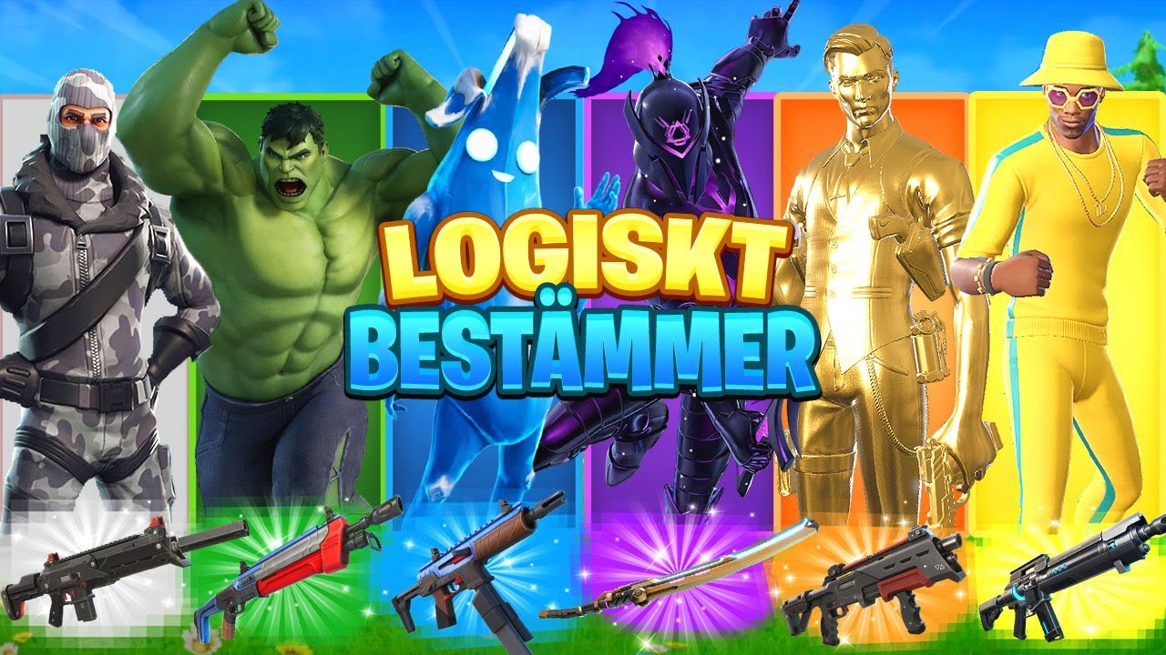 LOGISKA SKINS BESTÄMMER MINA VAPEN I FORTNITE - YouTube