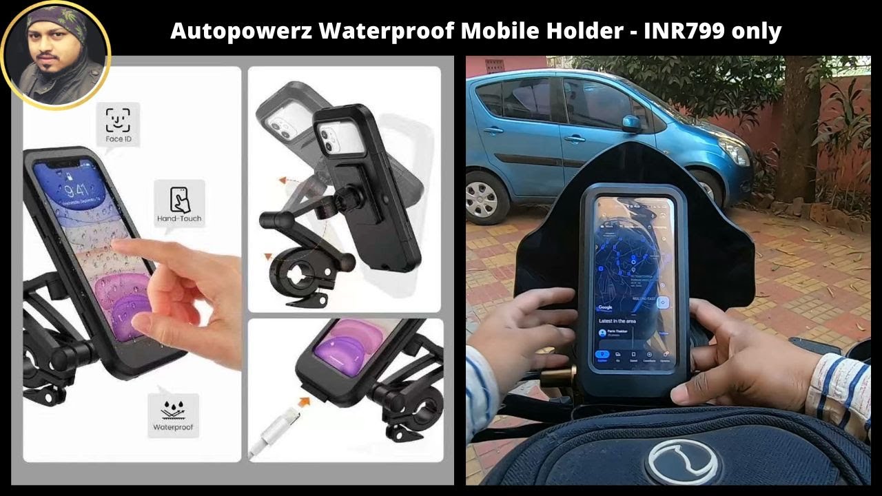 Autopowerz Waterproof Mobile Holder | Review | Unboxing | Installation ...
