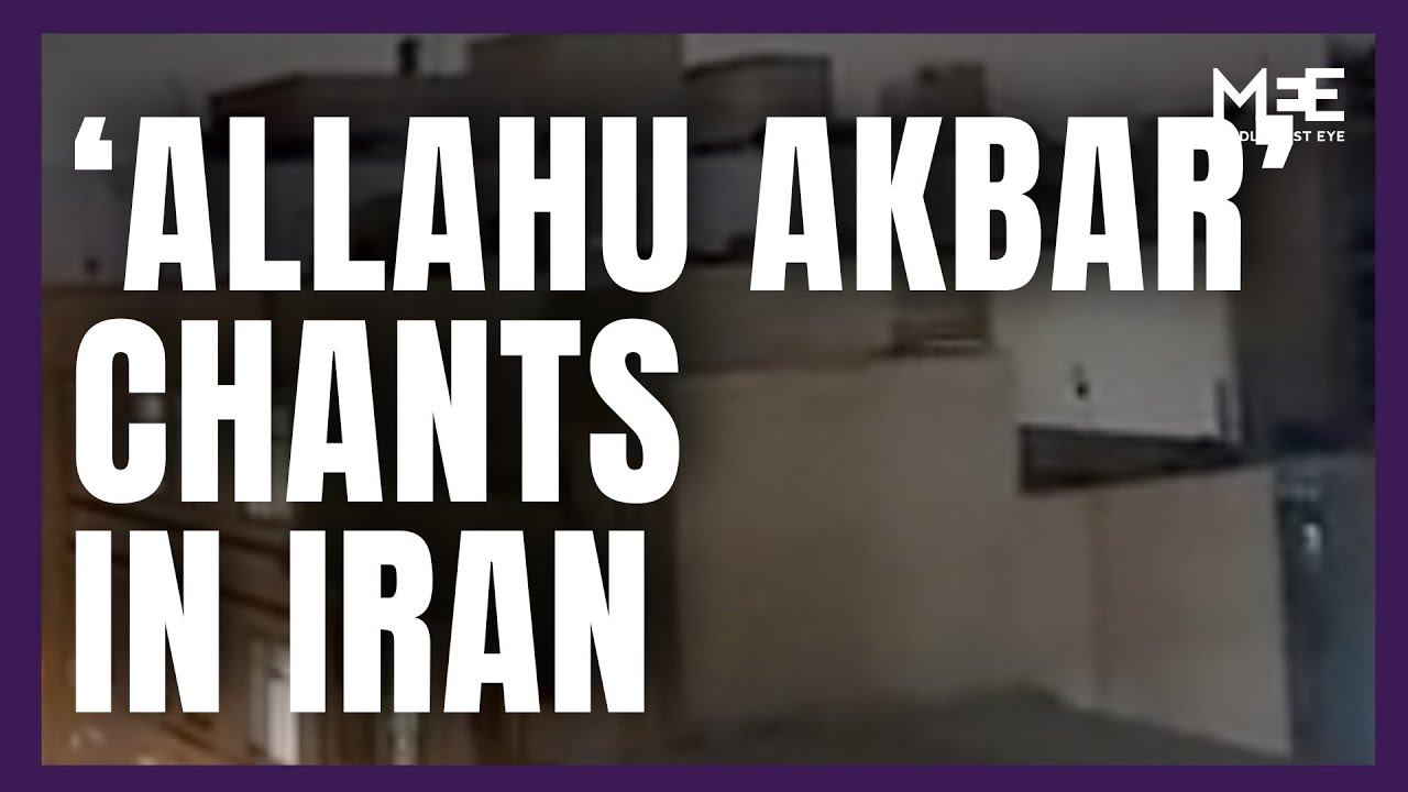 People in Tehran chant ‘Allahu Akbar’ after Iran launches a barrage of ...