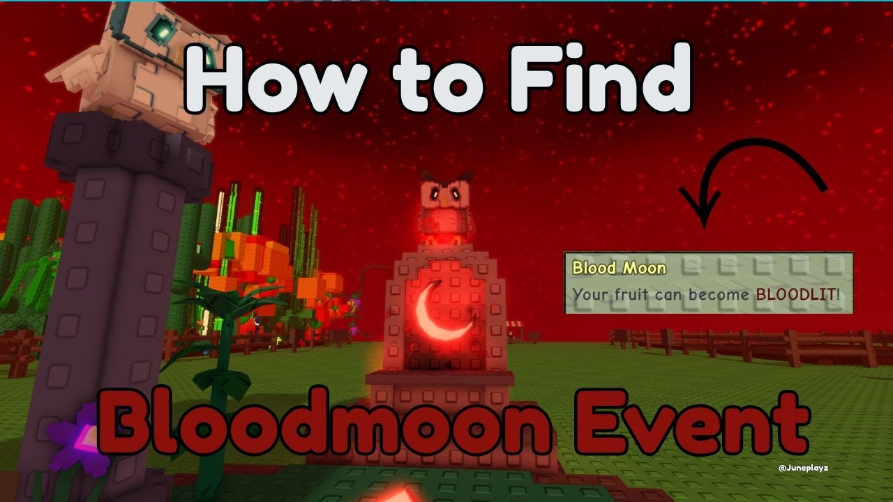 How to find bloodmoon event in grow a garden - YouTube