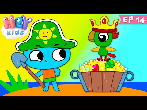 Kit și Keit : Comoara din piscul papagalului - Desene animate cu pirati | HeyKids