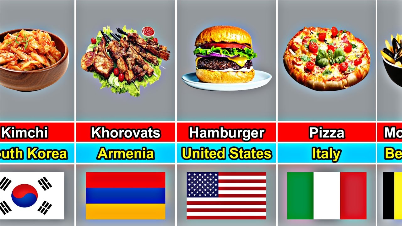 The Most Popular Foods From Different Nations - YouTube