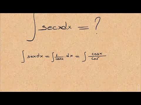 İntegral secx - How to integrate secx - YouTube