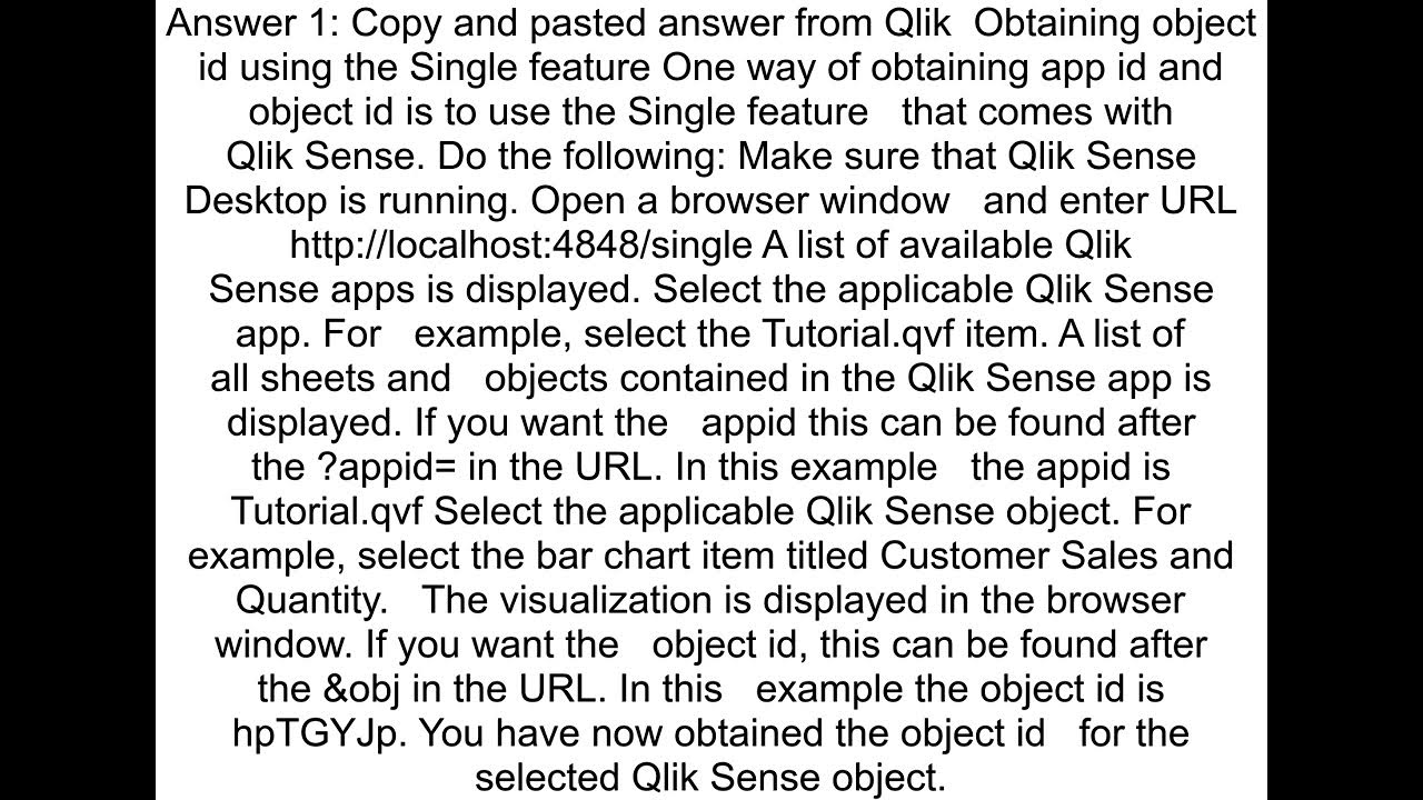 Get the Object ID in Qlik Sense - YouTube