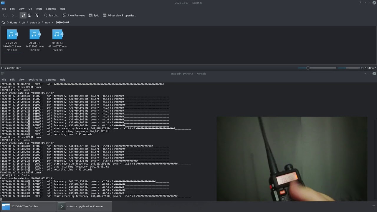 RTL SDR auto scanning and recording - YouTube