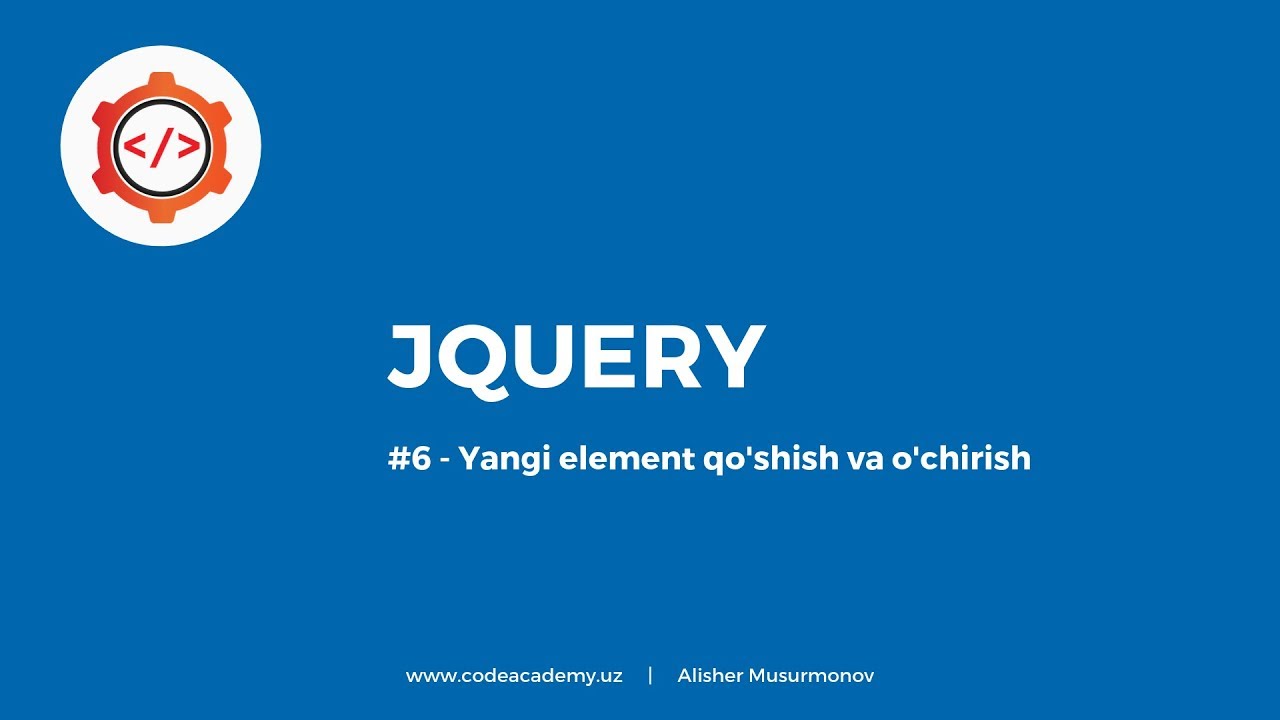 #6 - jQuery append va remove - YouTube