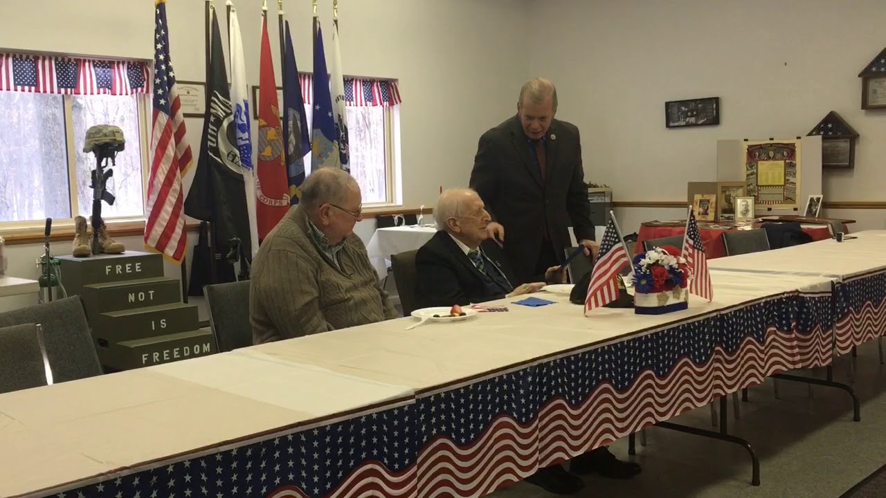 World War II veteran Jack McClary turns 100 - YouTube