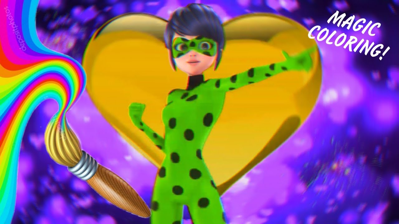 Magic Coloring! How to Draw ♥️ Ledibag and Beautiful Heart ♥️ in REAL ...