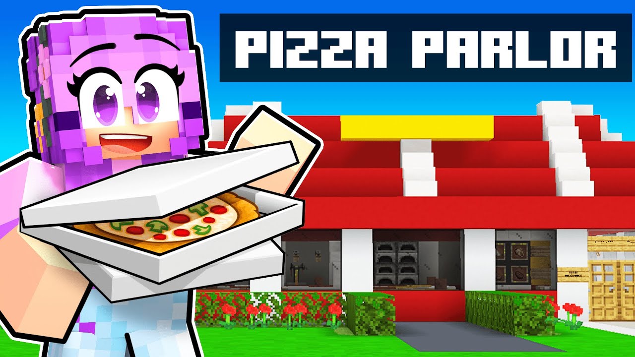 PIZZA PARLOR Build CHALLENGE In Minecraft! - YouTube
