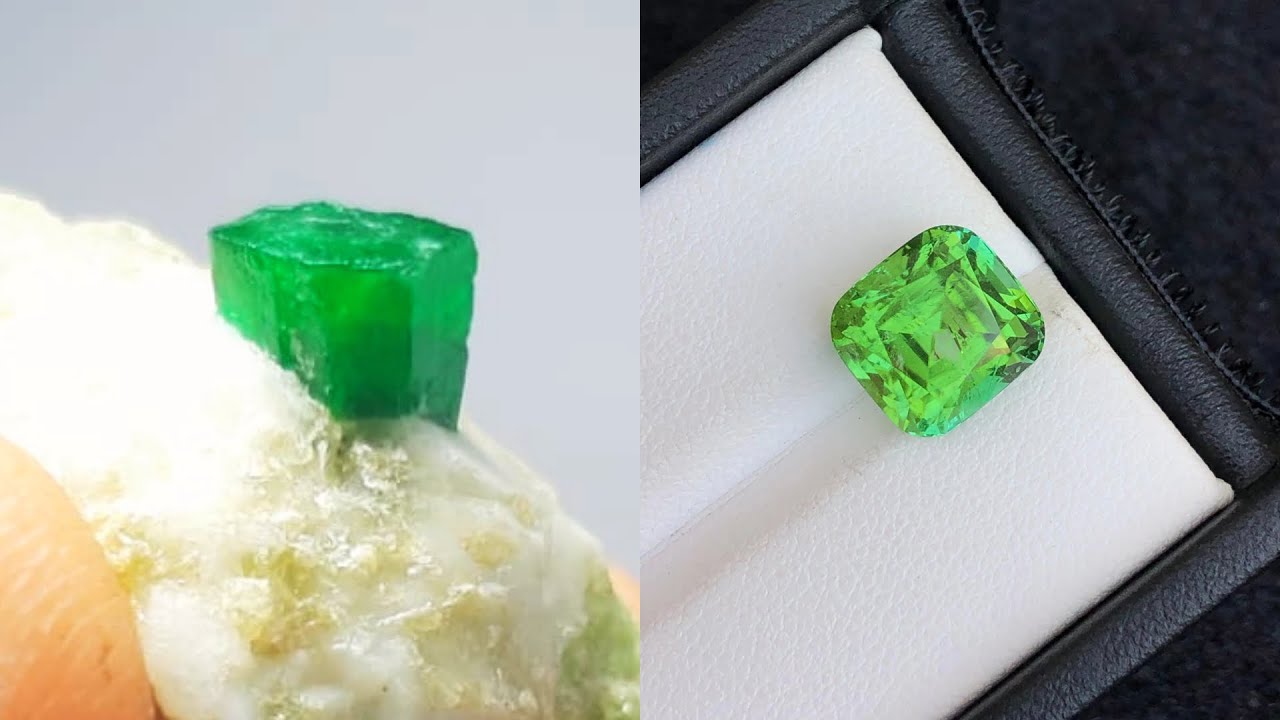 Green Topaz | Most Expensive Gemstones | Before and After Cutting the ...