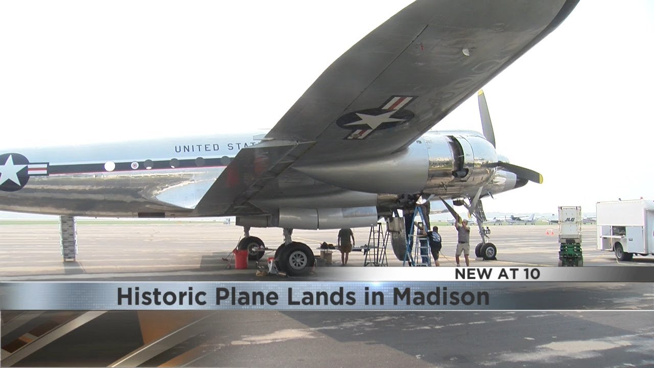 Historic plane lands in Madison - YouTube