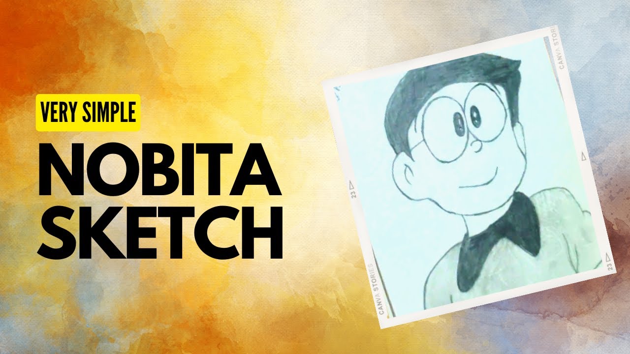 Nobita sketch step by step | nobita sketch drawing | nobita ka sketch ...