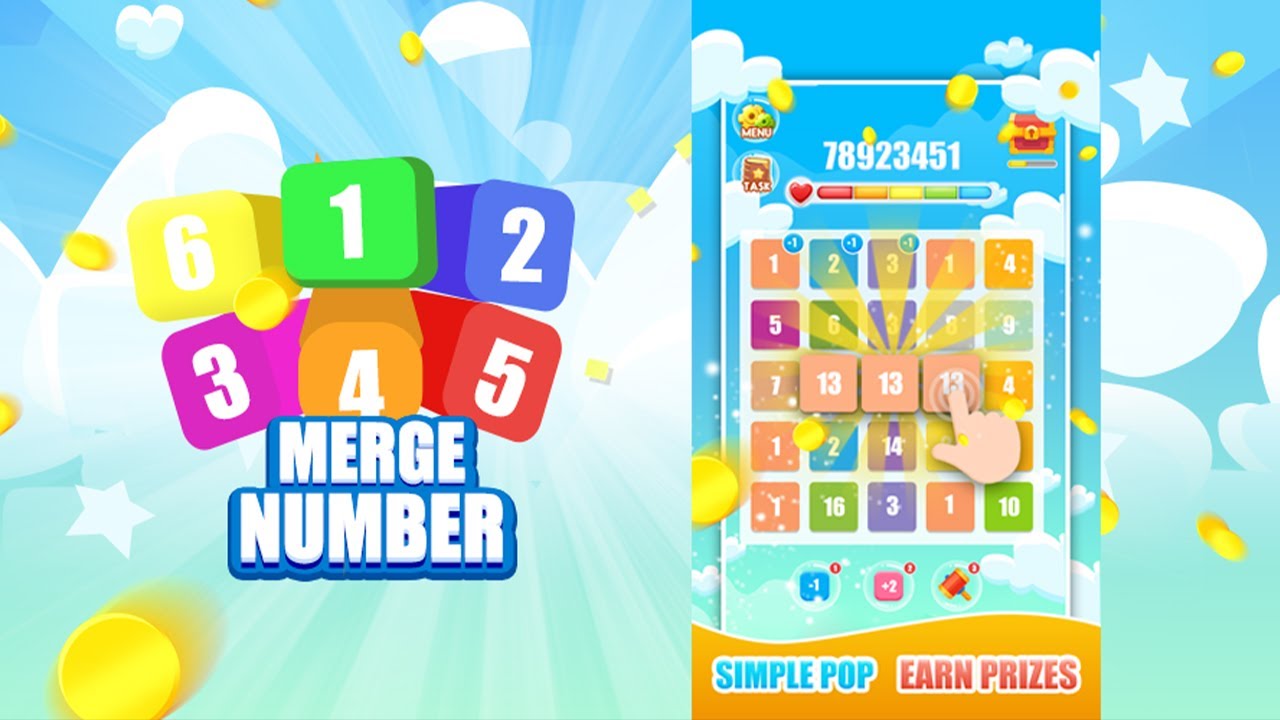easy make money in Merge Number, get more combo for coins - YouTube