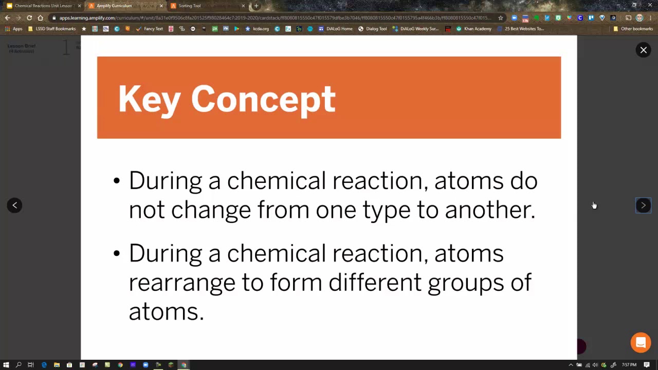 Chemical Reactions Unit Lesson 2.2 Explaining Chemical Reactions - YouTube