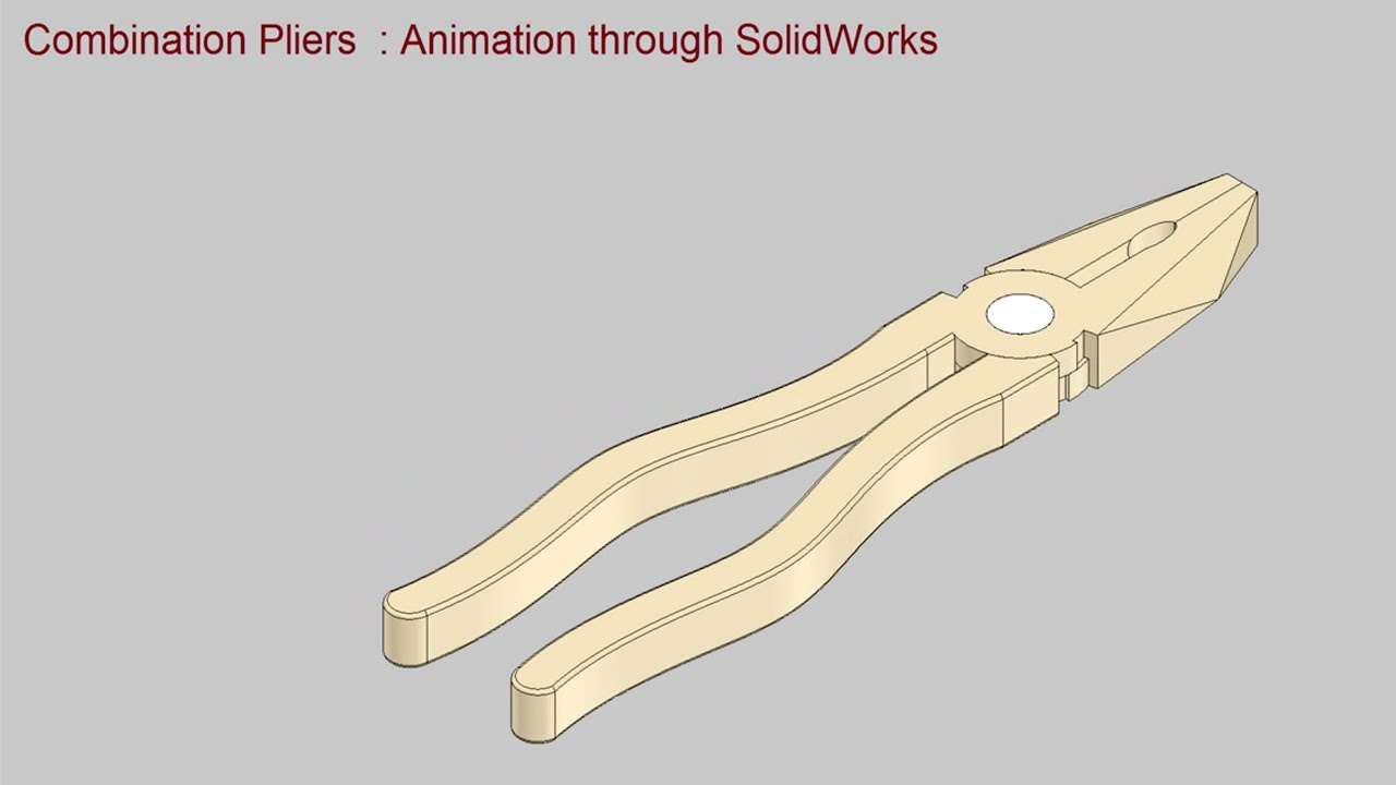 Combination Pliers || Animation through SolidWorks - YouTube