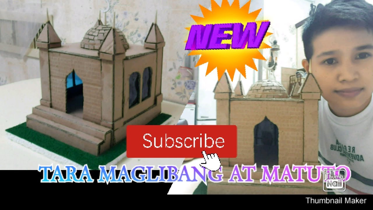 how to make masjid with cardboard /HOW TO MAKE MASJID AT HOME/ mosque ...