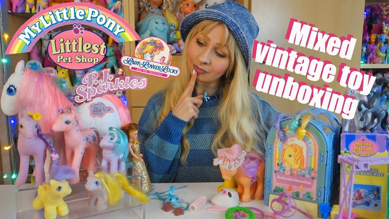 Mixed vintage toy unboxing - G1 My little Pony, Littlest Pet Shop, PJ ...