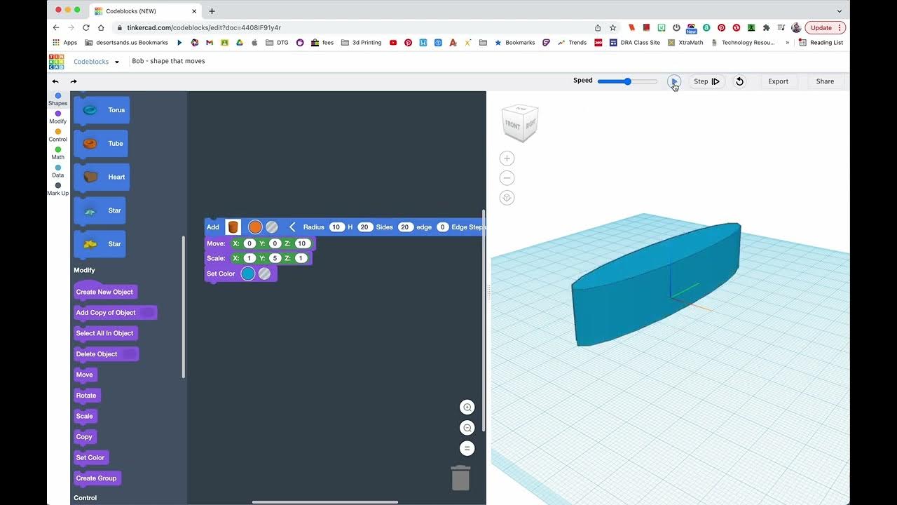 Codeblocks 2 move scale color change - YouTube