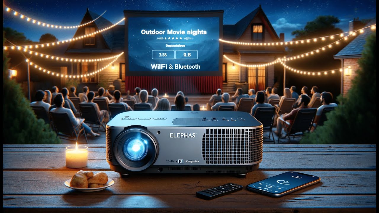 🎥 ELEPHAS 4K Projector with Wifi and Bluetooth | ELEPHAS Outdoor Movie ...