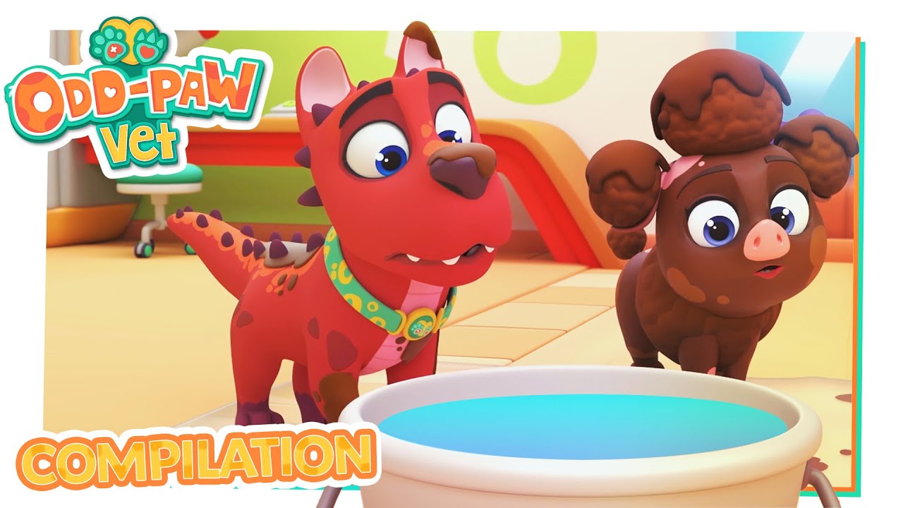 Muddy Pig doesn't want to bath 🐾 Odd-Paw Vet Full Episodes 🐾 Animal ...