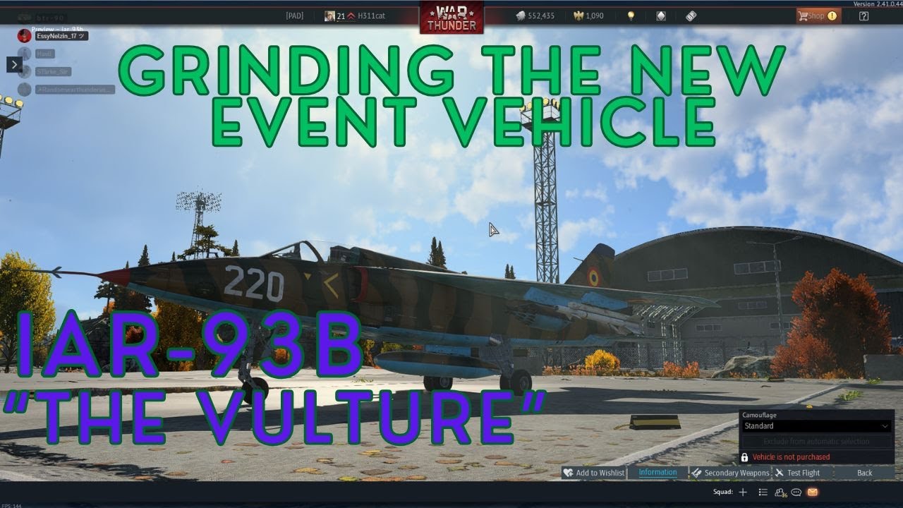 Grinding The New Event Vehicle (IAR-93b) "The Vulture" (might stream ...