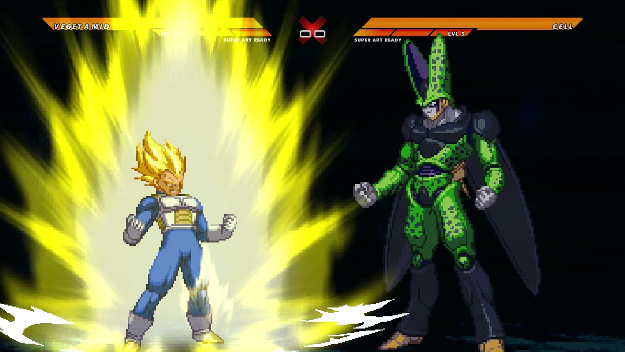 Vegeta SSJ vs Perfect Cell - MUGEN CHAR - YouTube