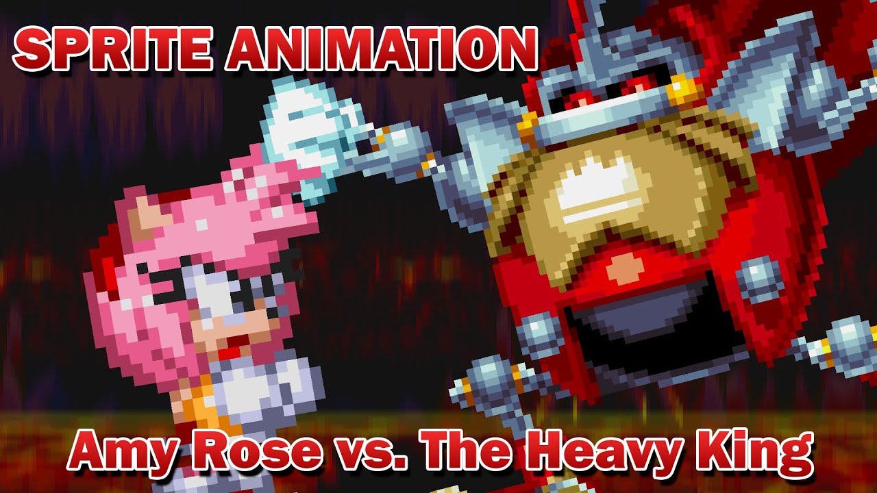 Sonic Sprite Animation - Amy Rose vs. The Heavy King #sonicthehedgehog ...