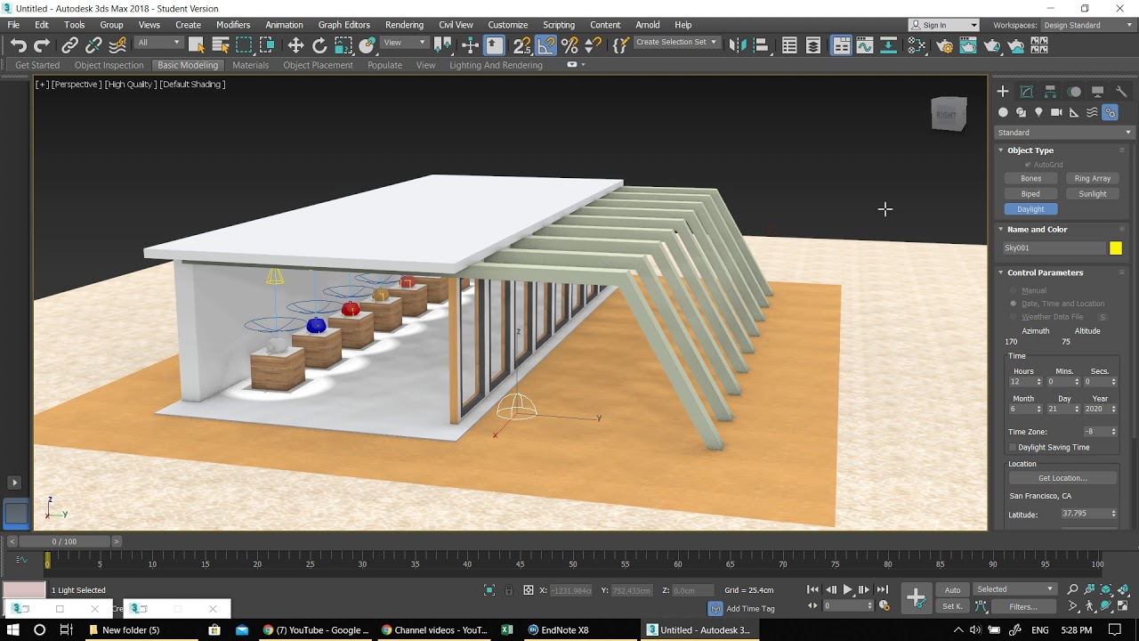 Lights (basic light systems if 3D Max for scanline rendered) - YouTube