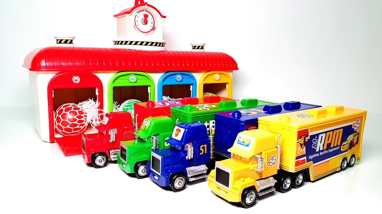 Learn Colors with Disney Car Truck Toys and Nursery Rhymes for Kids #4 ...