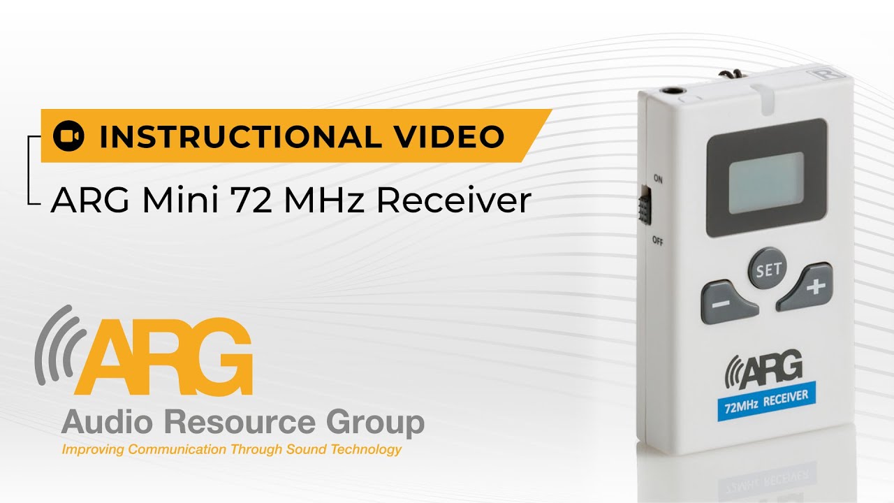 ARG Mini 72 MHz Receiver Instructional Video - Audio Resource Group ...