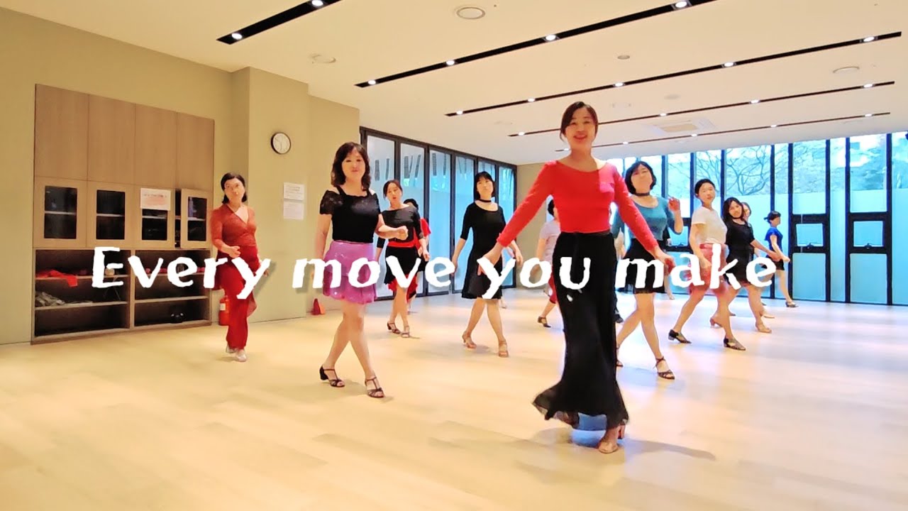 Every move you make Linedance #linedance #초급라인댄스 #현지라인댄스 - YouTube