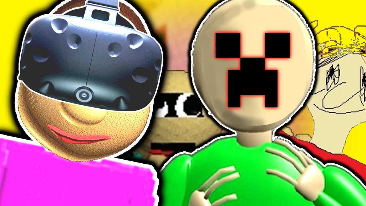 BALDI IN VR! CAN WE COLLECT NOTEBOOKS IN MINECRAFT? | Baldi's Basics ...