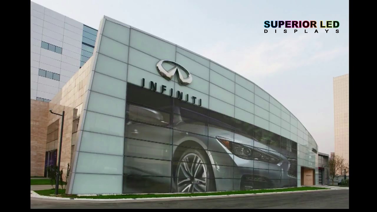 Infinity Dealership Transparent LED Displays - YouTube